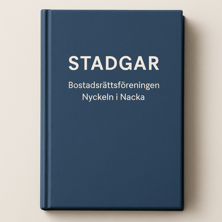 Stadgar för Brf Nyckeln - BRF Nyckeln